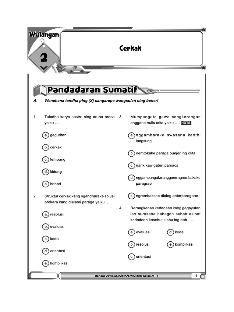 02 - SIMPATI Bahasa Jawa 11 SMA Merdeka - Wulangan 2 | PDF
