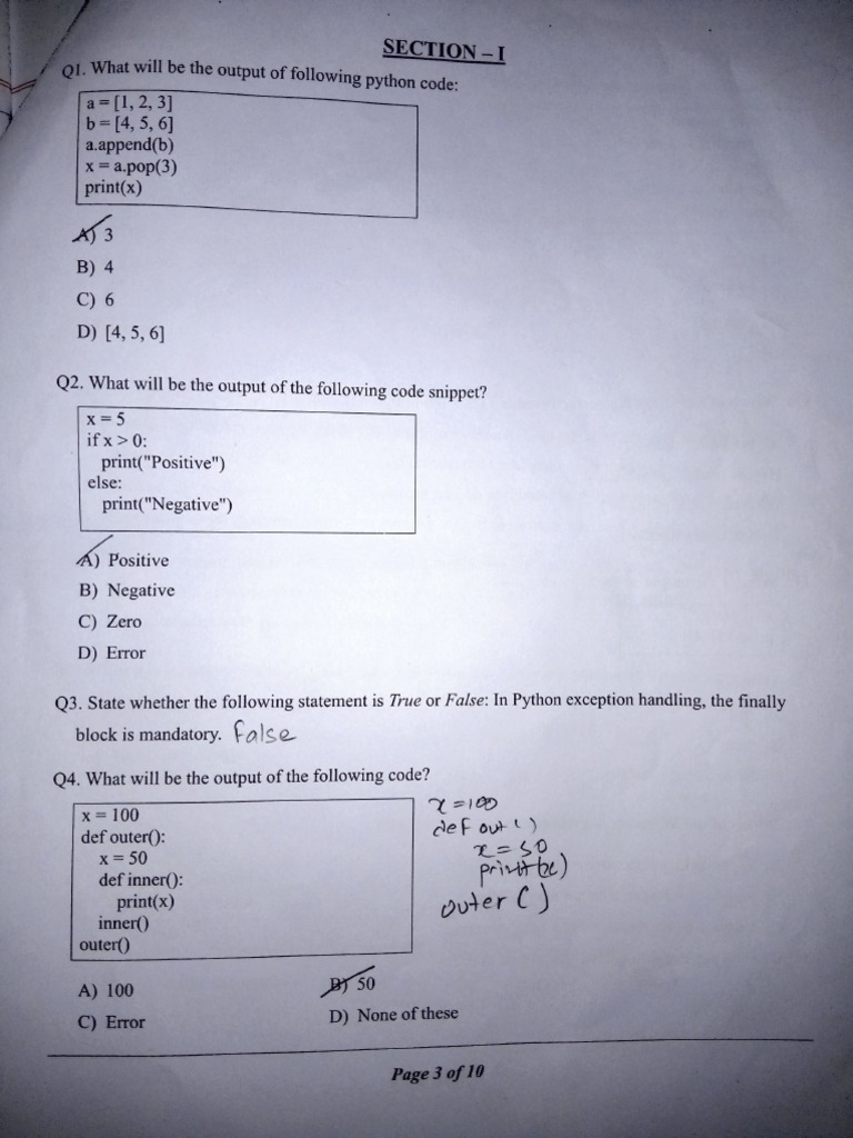 CS Mock | PDF | Parameter (Computer Programming) | Scope (Computer Science)