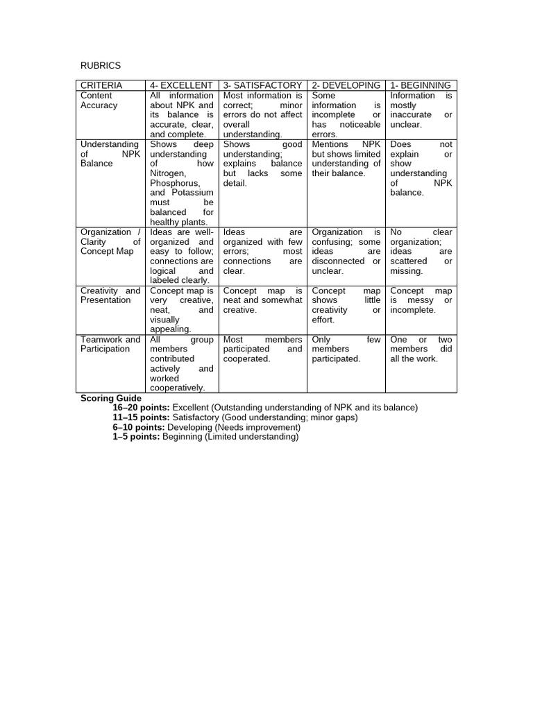 Rubrics For My Demo | PDF | Cognition