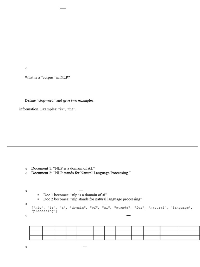 Natural Language Processing Question Answers Class 10 AI MVM | PDF ...