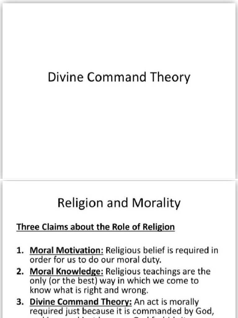 Devine Command Theory | PDF