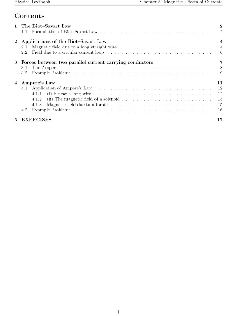 gias uddin magnetic effects of current | PDF | Magnetic Field | Electric Current