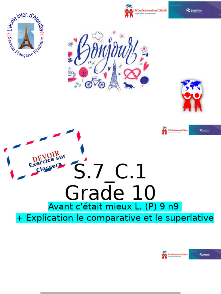 Comparatif et superlatif en français | PDF