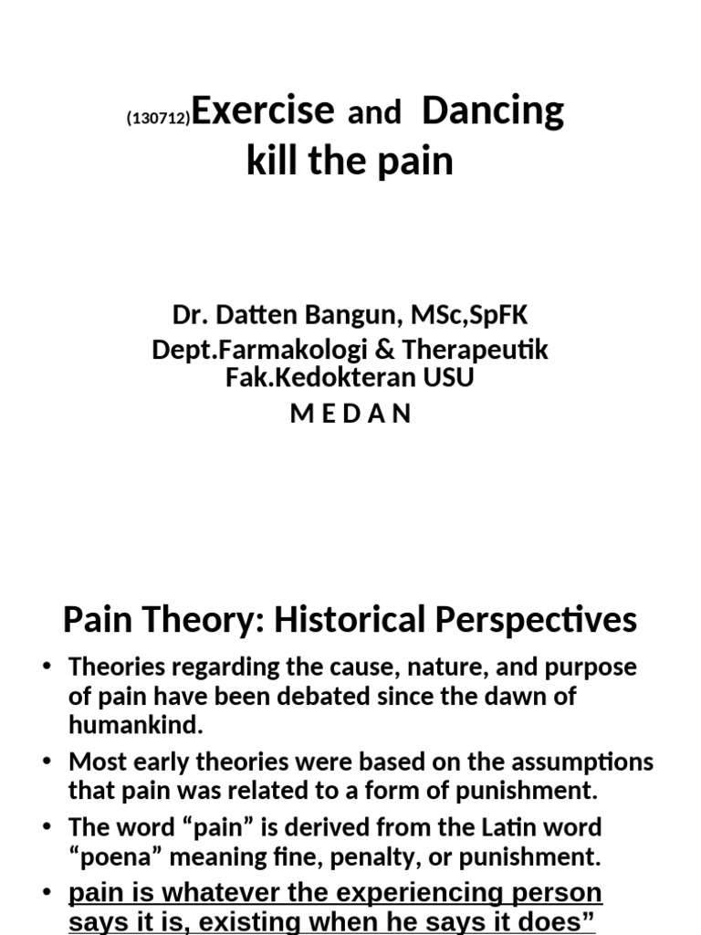 Dance and Exercise for Pain Relief | PDF | Pain | Analgesic