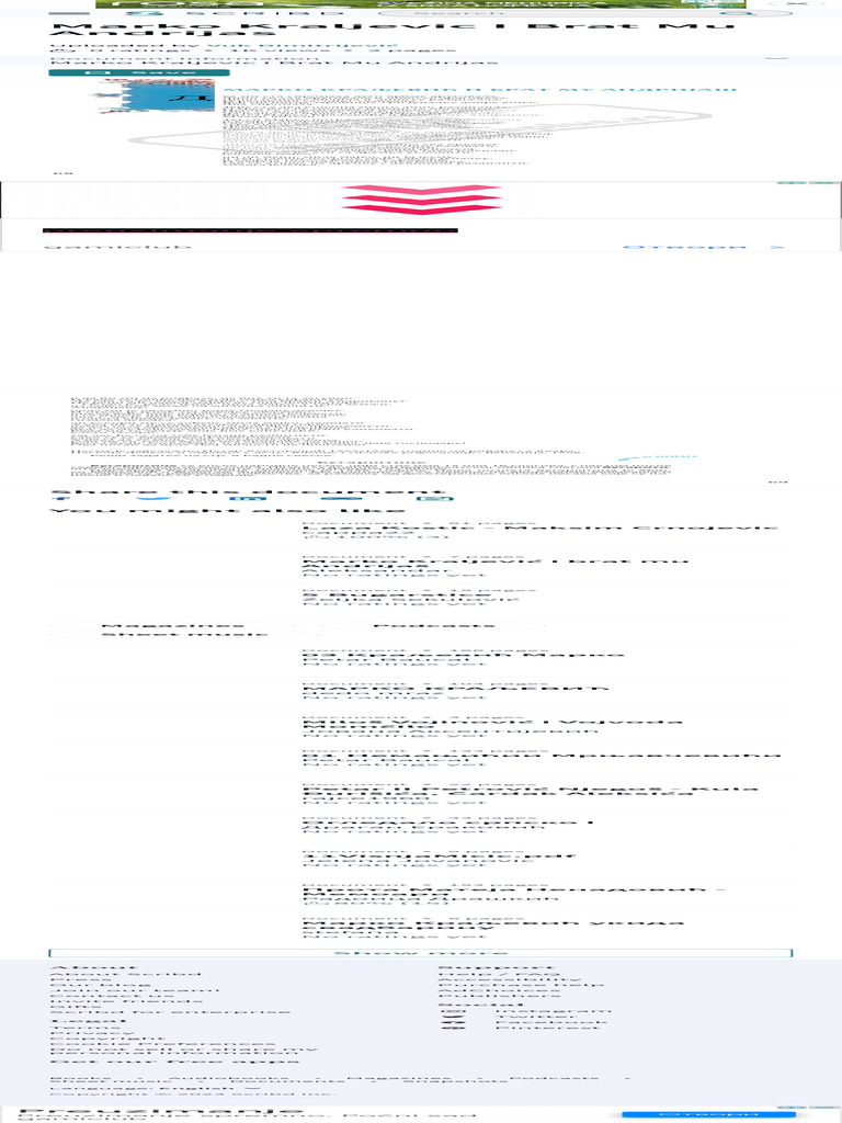 Marko Kraljevic I Brat Mu Andrijas PDF | PDF