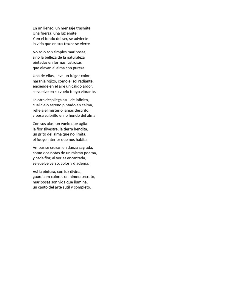 Poema | PDF | Color | Lepidópteros
