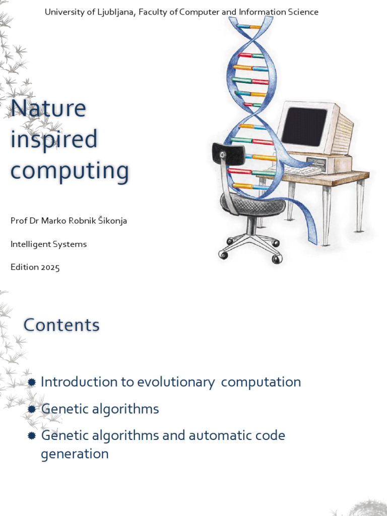 Nature-Inspired Computing Overview | PDF | Genetic Algorithm | Evolution