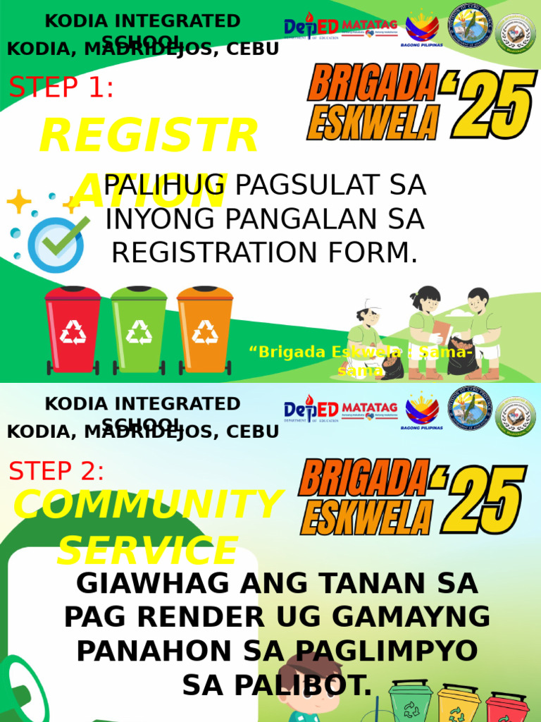 Steps To Follow - Brigada 2025 | PDF