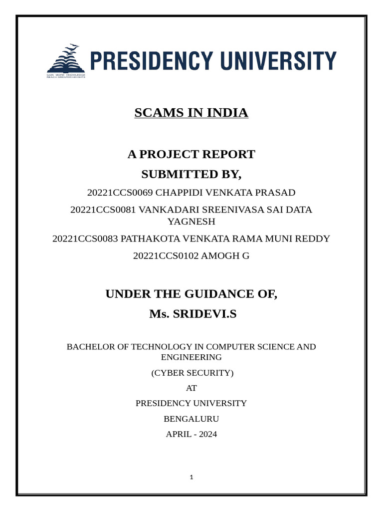 scams_in_india(report) | PDF | Governance | Policy