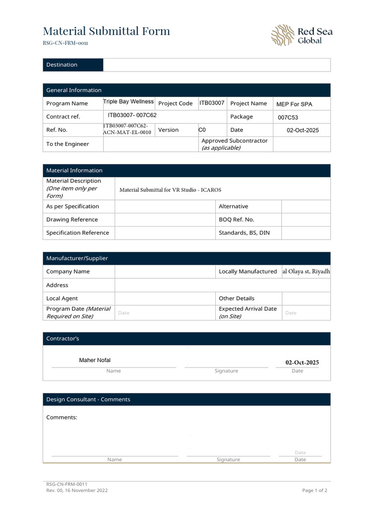 1TB03007-007C62-ACN-MAT-EL-0010-C0 | PDF | Virtual Reality | Specification (Technical Standard)