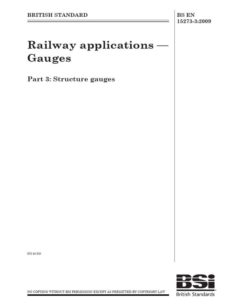 Railway Applications - Gauges | PDF | Rail Transport | Rail Infrastructure