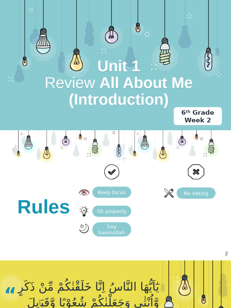 6th Grade Week 2 | PDF