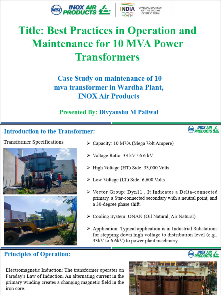 10 Mva PPT On Power Transformer Regarding Its Various Aspects | PDF ...