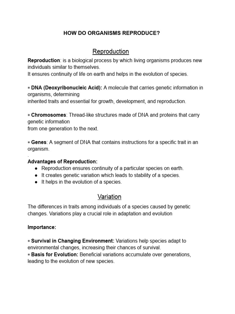 Understanding Organism Reproduction | PDF | Dominance (Genetics) | Genotype