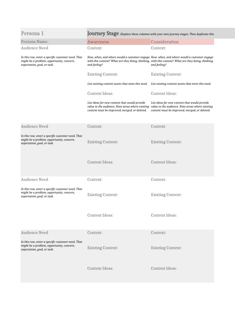 Content Mapping Template | PDF