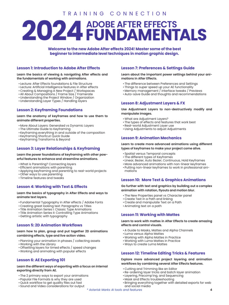 After Effects Fundamentals | PDF | 3 D Computer Graphics | 2 D Computer ...