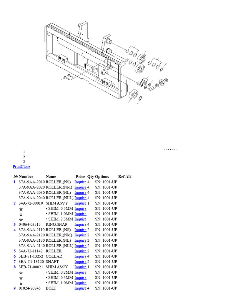 Fsa183-2 S - N 1001-Up - Side Shifter (Roller) 3 | PDF
