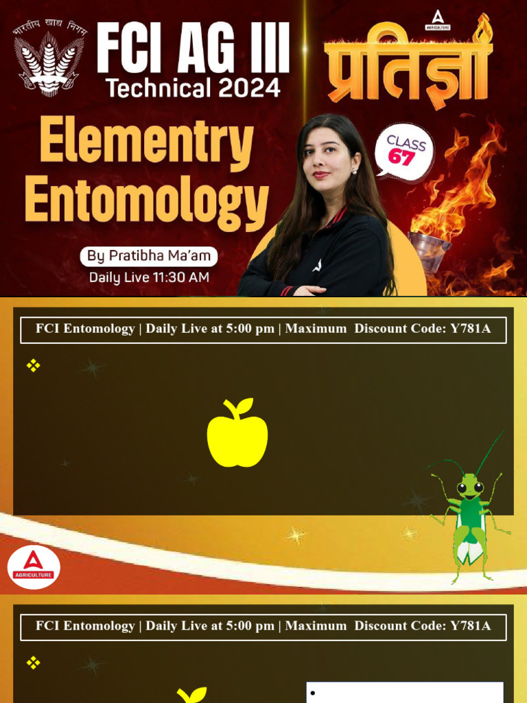 FCI AG -Lll Important Session PDF by Pratibha Ma'Am | PDF | Insects