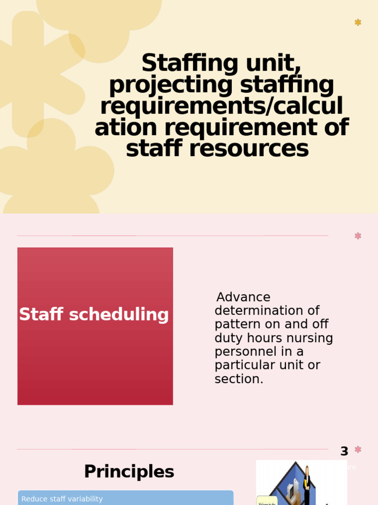 Staffing Requiremnt Calculation | PDF | Nursing | Regression Analysis