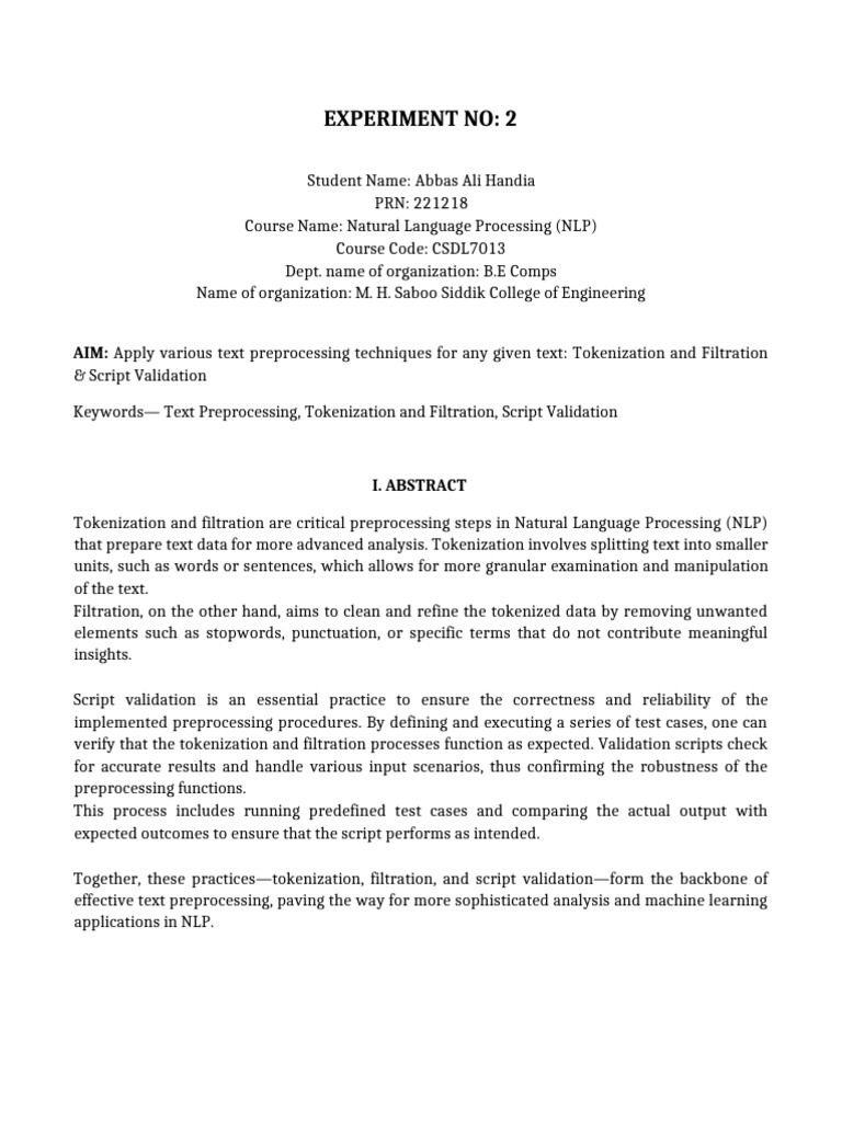 nlp_exp2[1] | PDF | Information Technology | Information Science