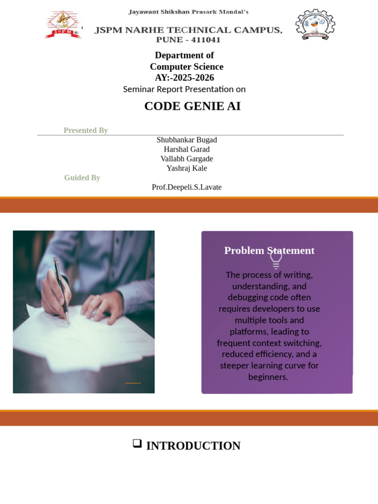 Codegenie Ppt Narhe-2 | PDF | Computer Programming | Artificial Intelligence