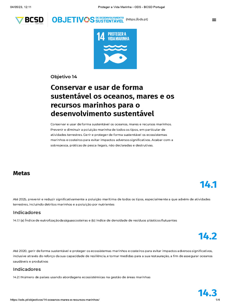 Proteger A Vida Marinha - ODS - BCSD Portugal | PDF | Pesca predatória ...