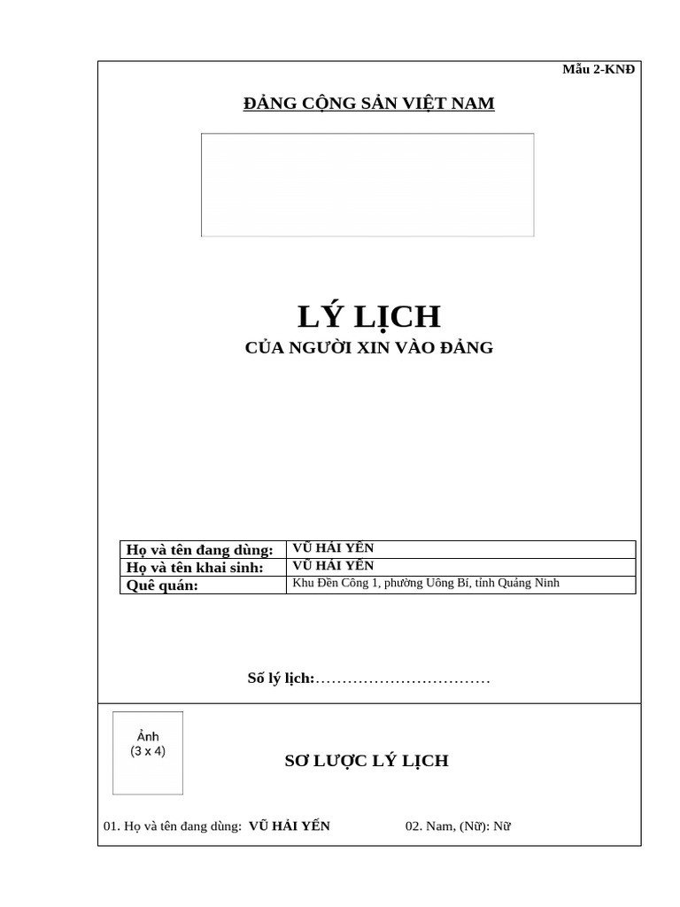 Li Lịch- Vũ Hải Yến - Th&Thcs Điền Công | PDF