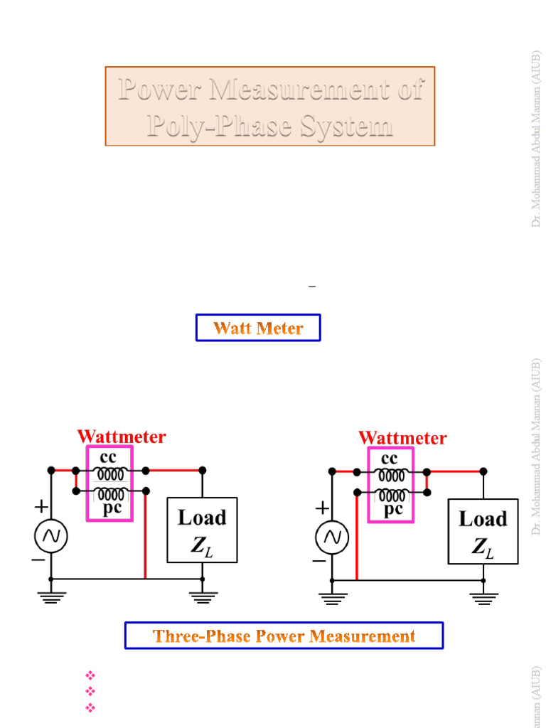 Three-Phase Power Measurement Techniques | PDF | Ac Power | Electrical ...