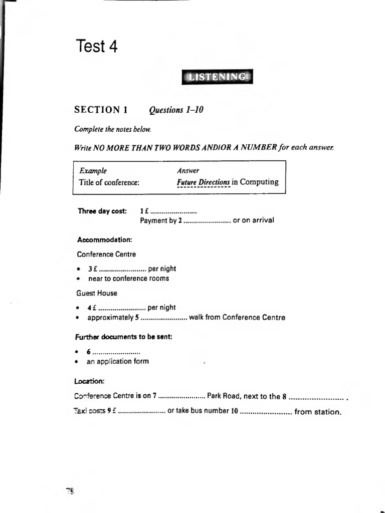 Test 4 Listening Comprehension Guide | PDF | Lion