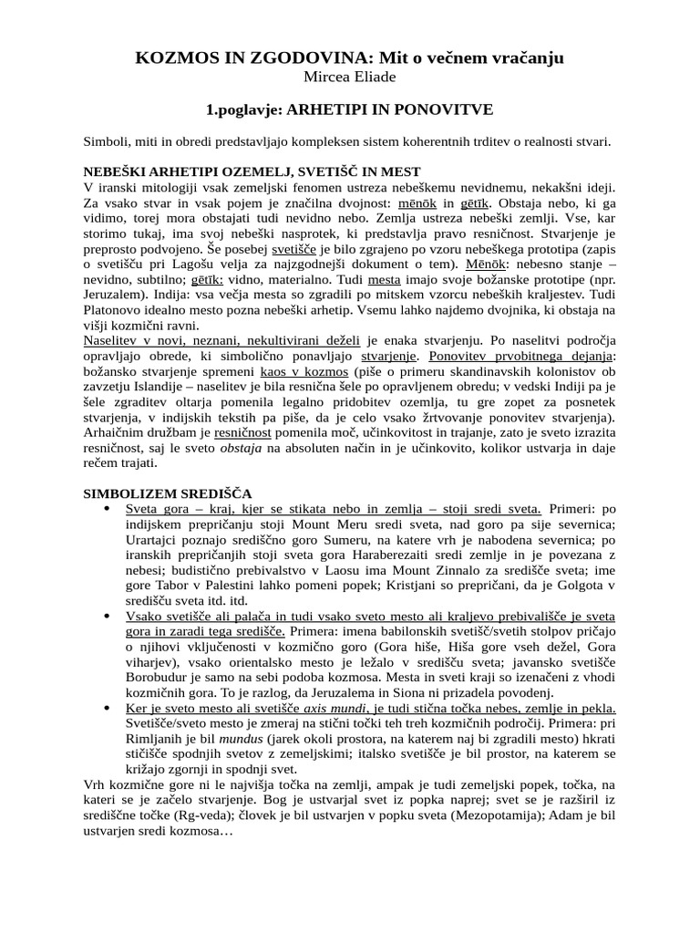 Kozmos in Zgodovina | PDF