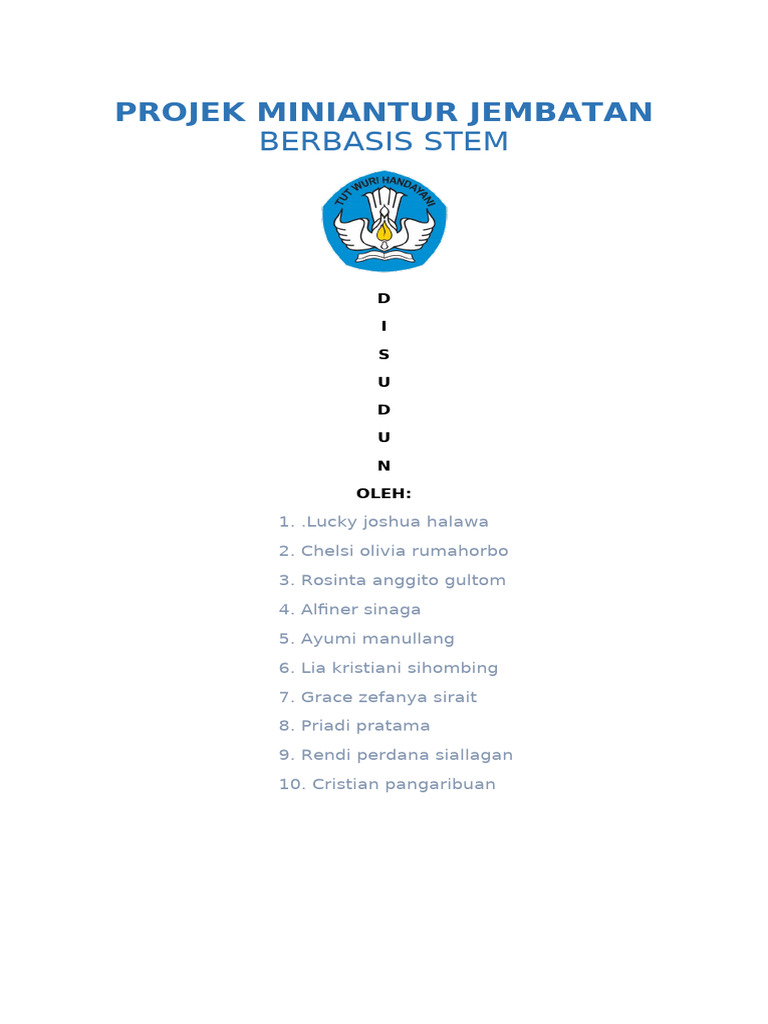 Miniatur Jembatan STEM: Proyek Kreatif Siswa | PDF