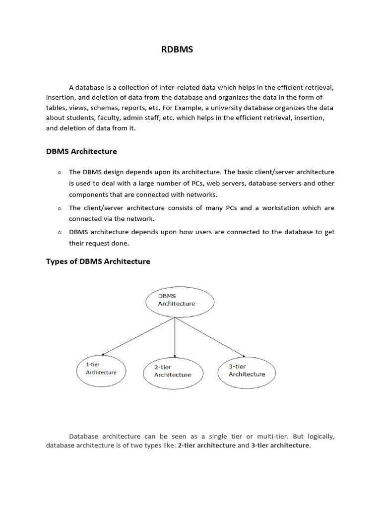 RDBMS | PDF | Databases | Relational Database