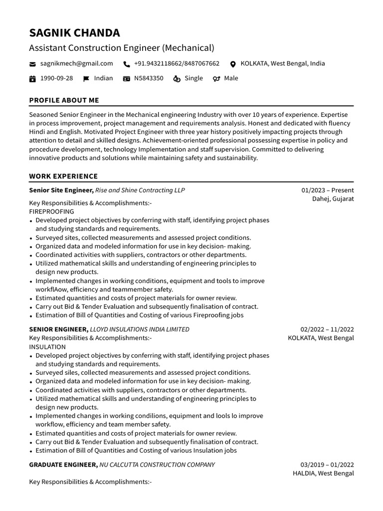 Sagnik Chanda Flowcv Resume | PDF | Occupational Safety And Health | Business