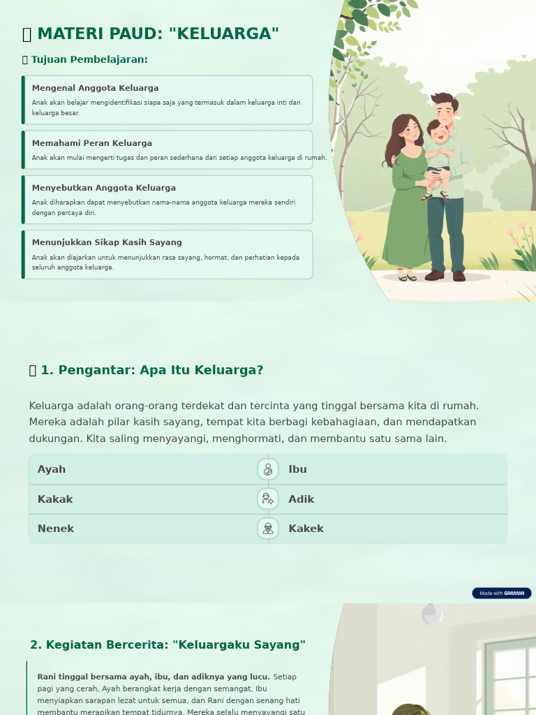 Materi Paud Keluarga | PDF
