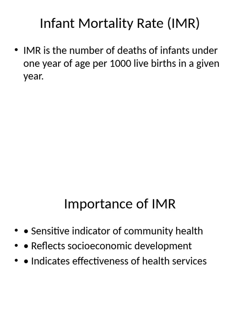 Infant Mortality Rate Presentation | PDF