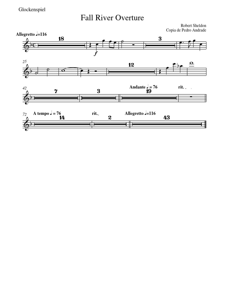 Glockenspiel Sheet Music by Robert Sheldon | PDF