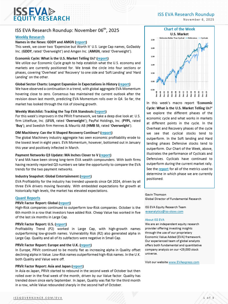 ISS EVA Research Roundup: Nov 2025 Insights | PDF | Market (Economics ...