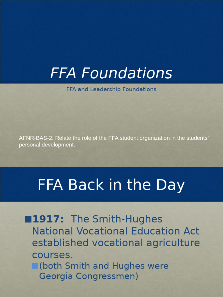 AIOBAS2 FFA Foundations 1 | PDF