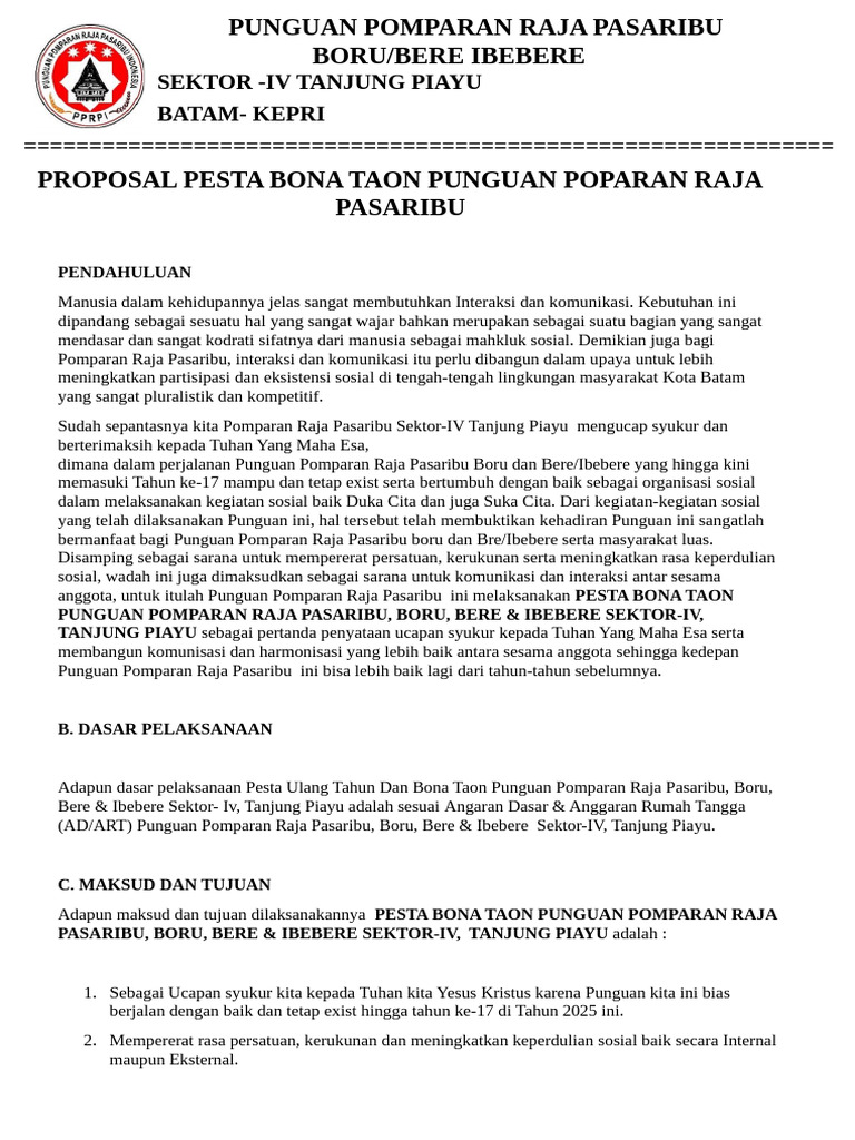 Kop Surat Raja Pasaribu | PDF