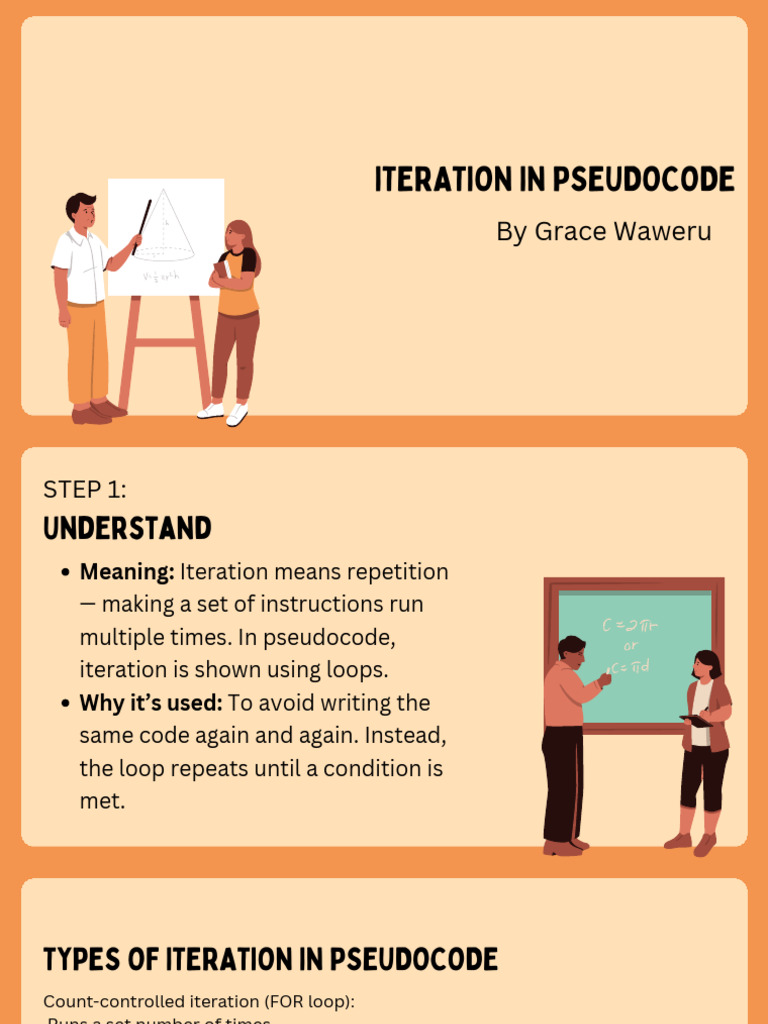 Iteration in Pseudocode | PDF