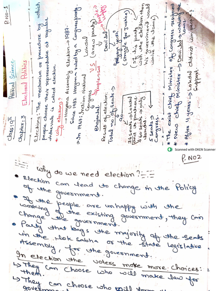 Class 9 TH (Civics) Electoral Politics.-1 | PDF