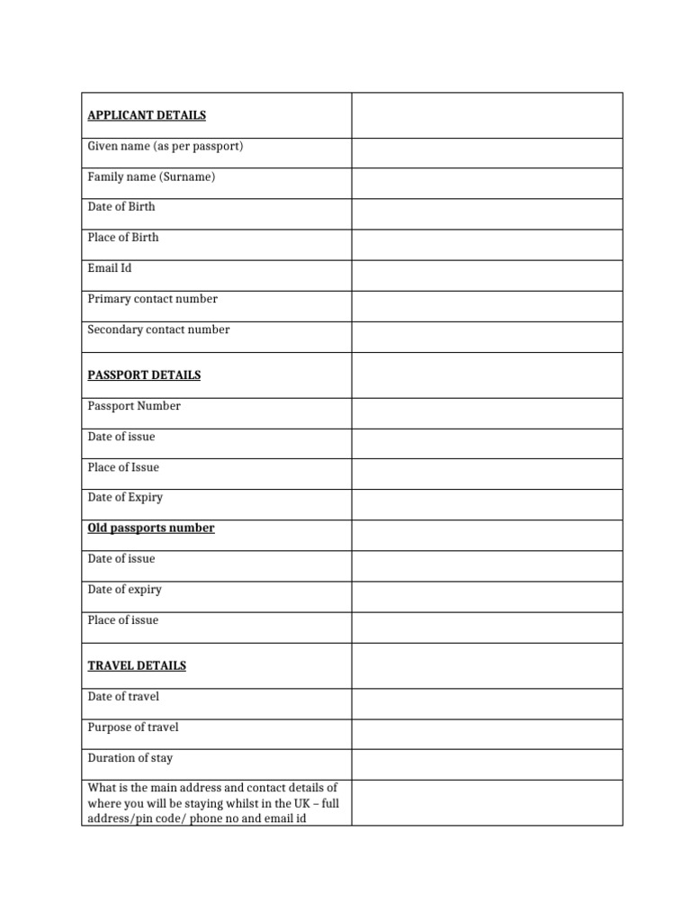 UK Visa New Sample Form | PDF | Travel Visa | Passport