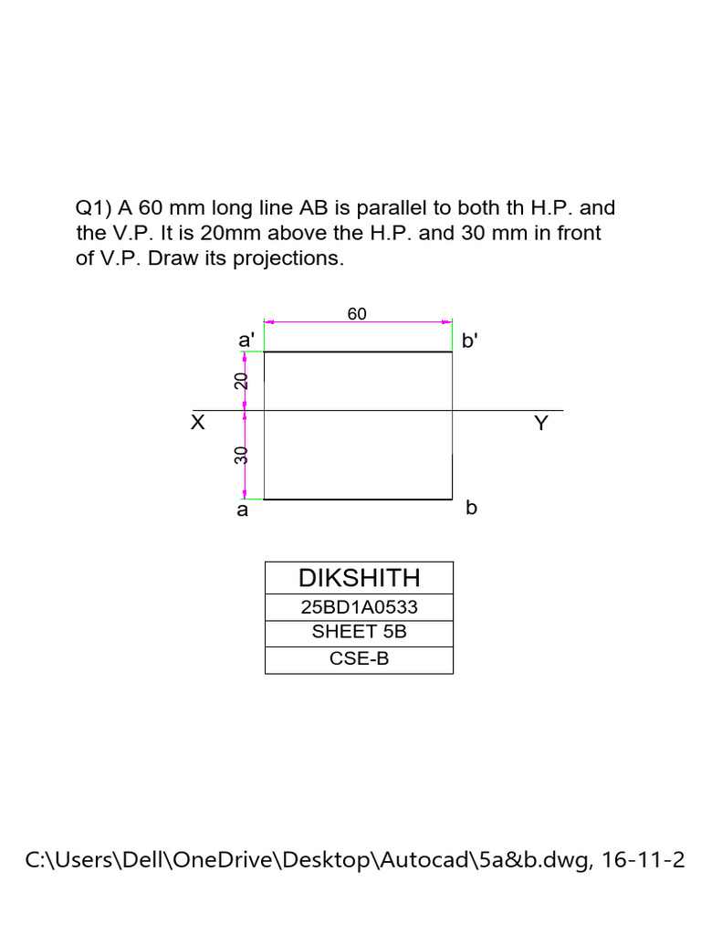 Engeneering Drawing Autocad Work of Some Important Questions | PDF ...