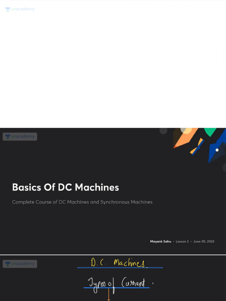 Basics of DC Machines With Anno | PDF