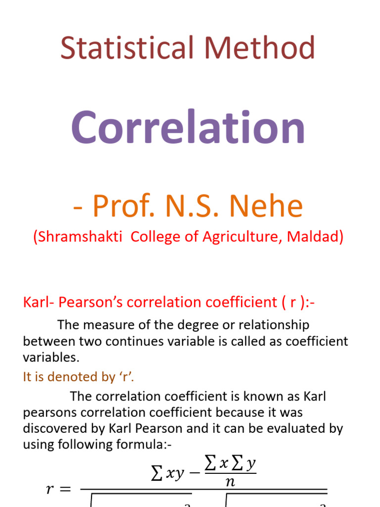 Understanding Karl Pearson's Correlation | PDF | Applied Mathematics ...
