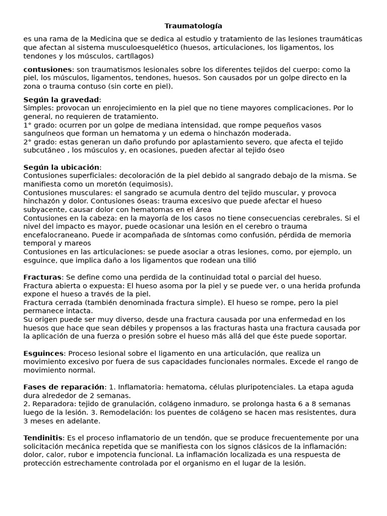 Lesiones Traumatológicas Comunes | PDF | Escoliosis | Enfermedades y ...