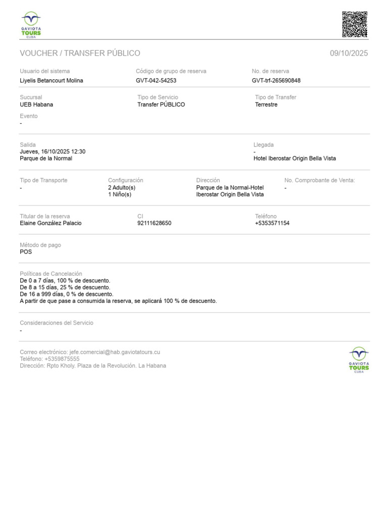 Transfer GVT TRF 265690848 | PDF