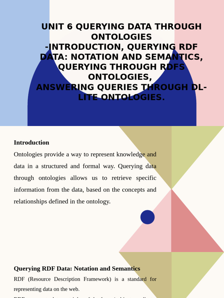 Unit6 - Querying Data Through Ontologies | PDF | Resource Description Framework | World Wide Web ...