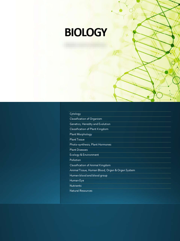 Biology Part 1 | PDF | Cell (Biology) | Ear