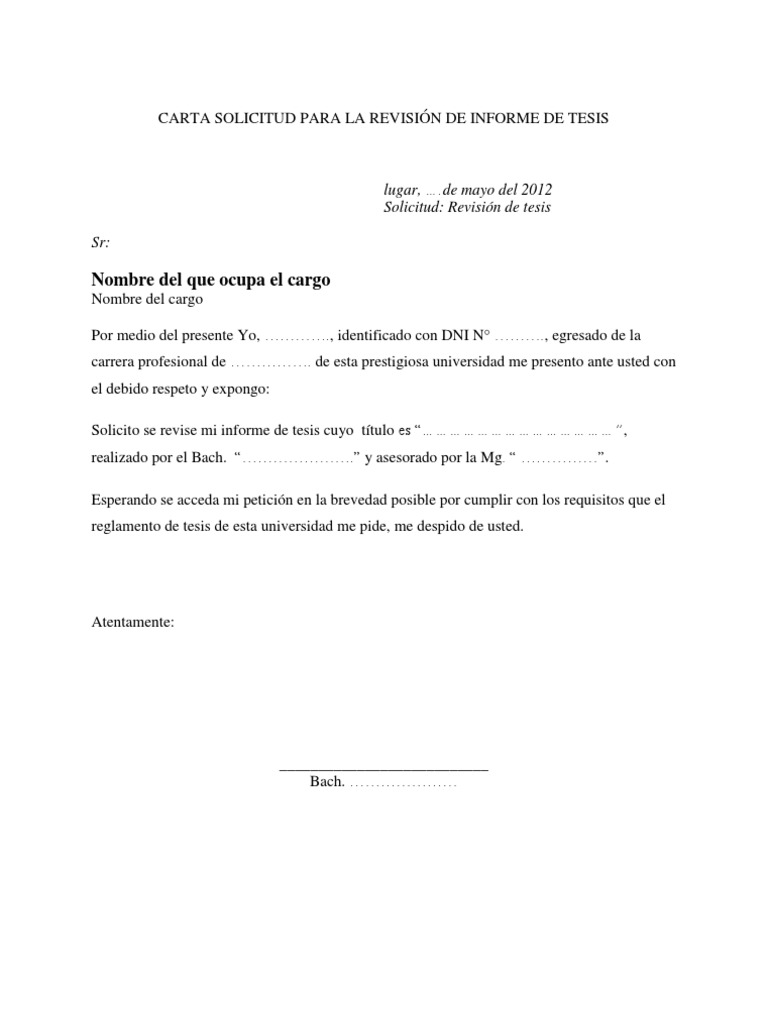 Carta Solicitud Para Revision De Protocolo De Tesis - vrogue.co Carta Solicitud Para Revision De Protocolo De Tesis - vrogue.co